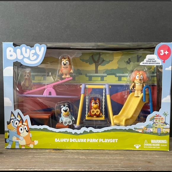 moose toys | Toys | Bluey Deluxe Park Playset Indy Potaroo Rusty Bingo ...